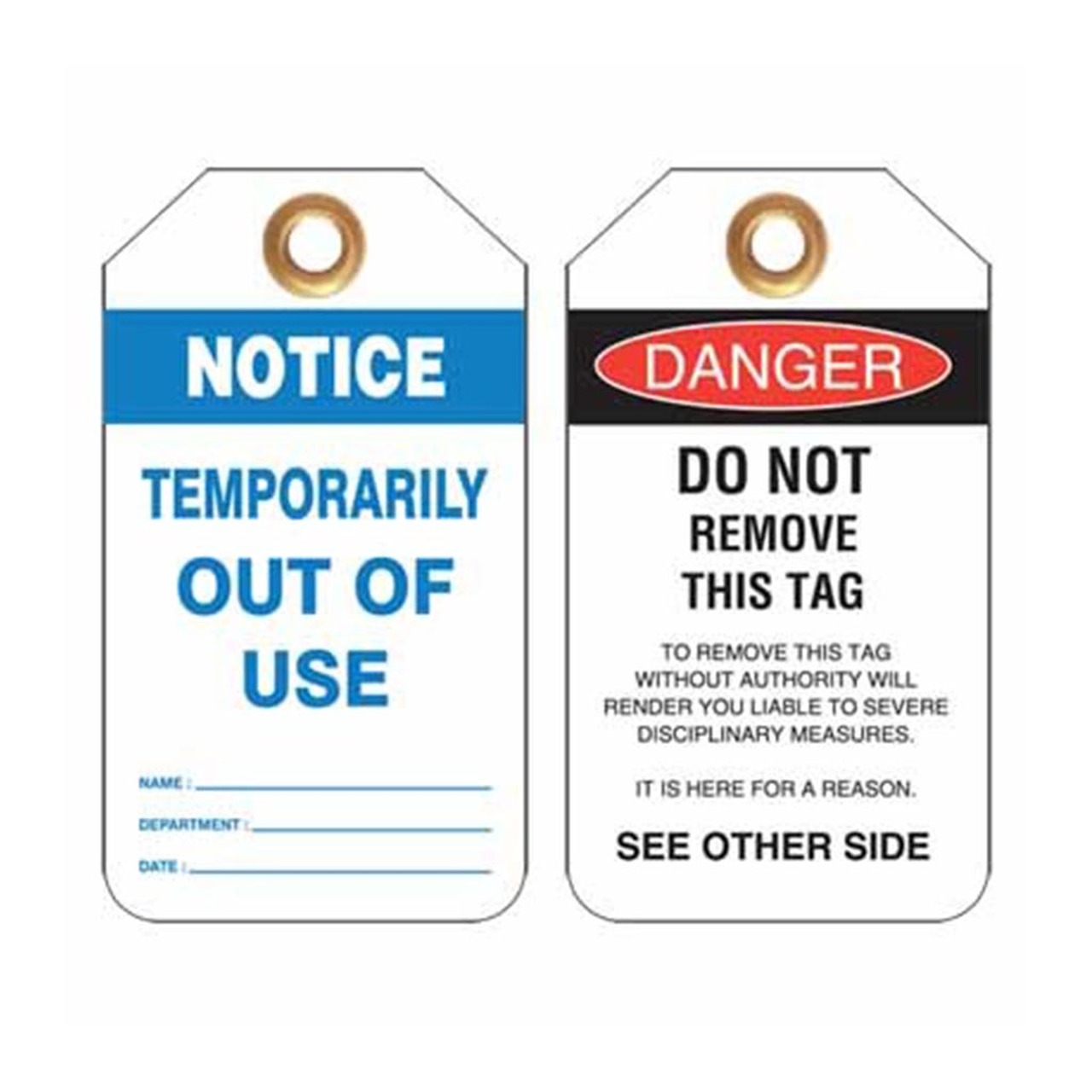 Lockout Tags Lockout Tag Notice Temporarily Out Of Use